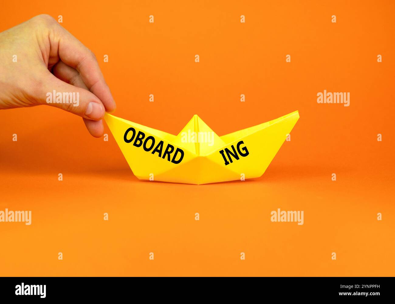 Onboarding success symbol. Concept word Onboarding on beautiful yellow ...