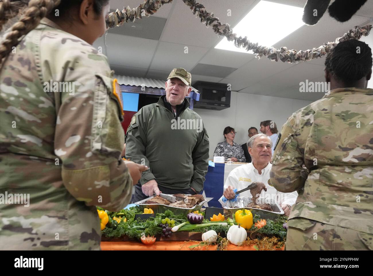 Newly appointed "border czar" TOM HOMAN helps Texas Gov. GREG ABBOTT at ...