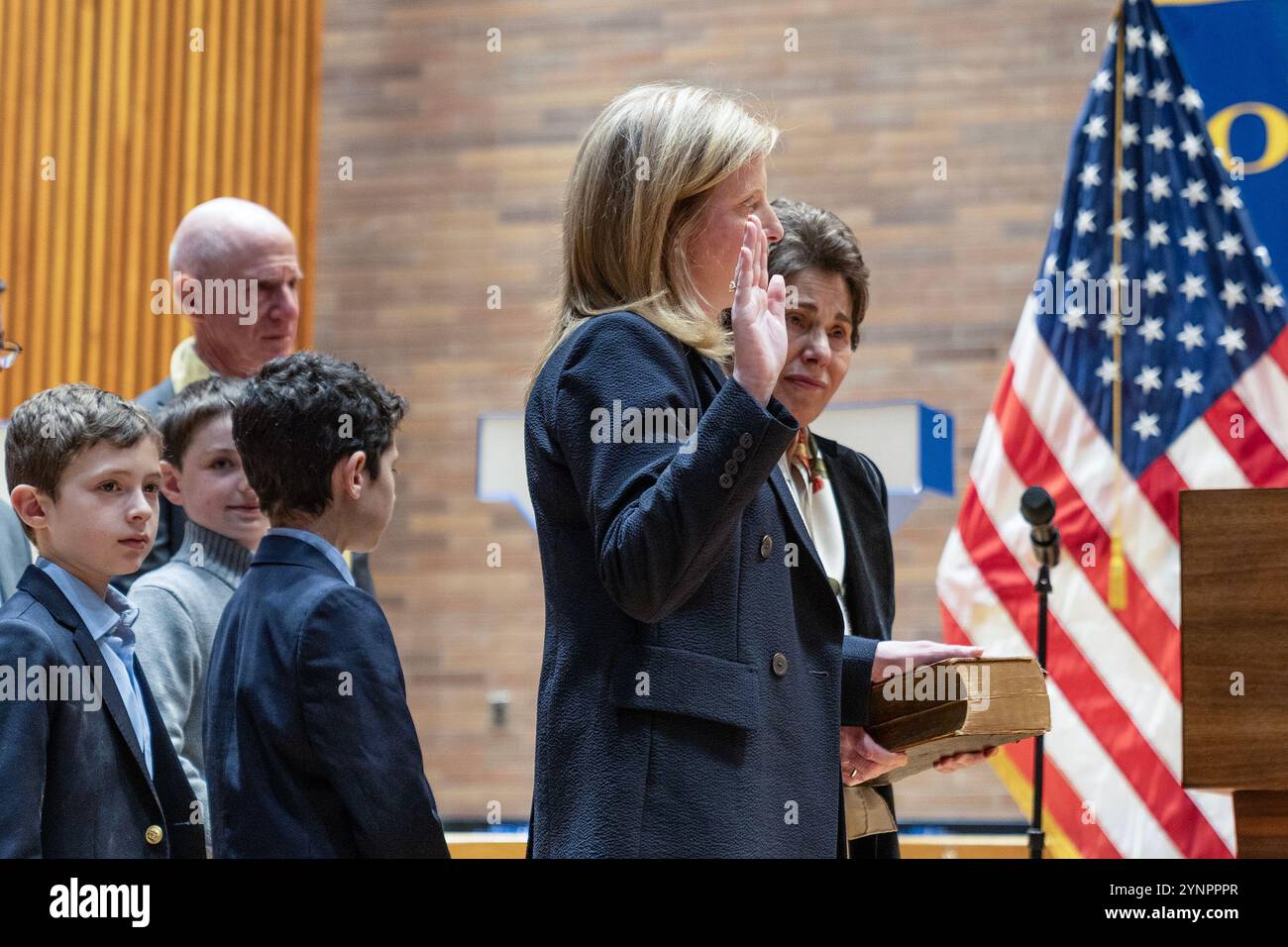 New York, United States. 25th Nov, 2024. Jessica Tisch takes an oath as ...