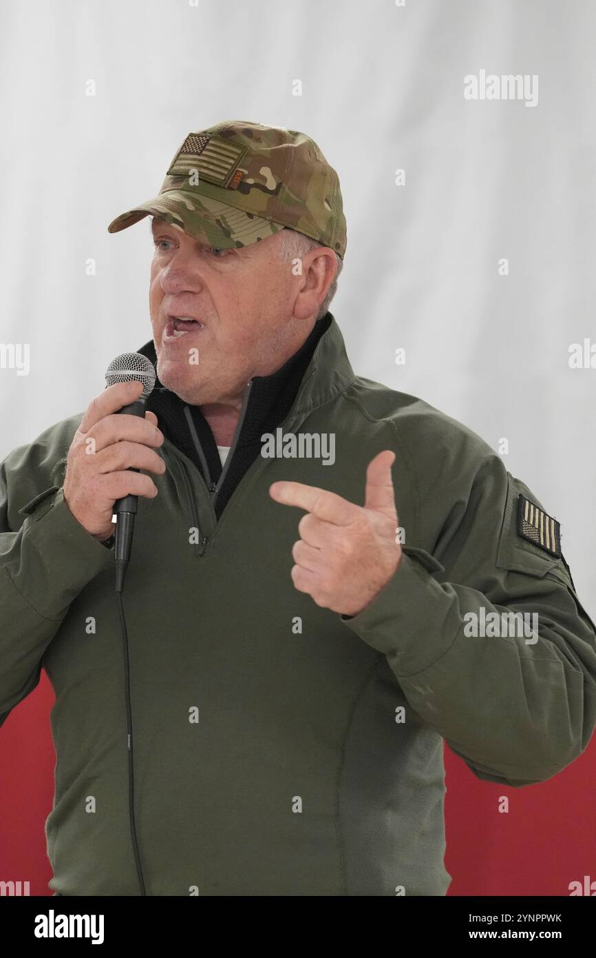 Newly appointed "border czar" TOM HOMAN speaks to assembled law ...