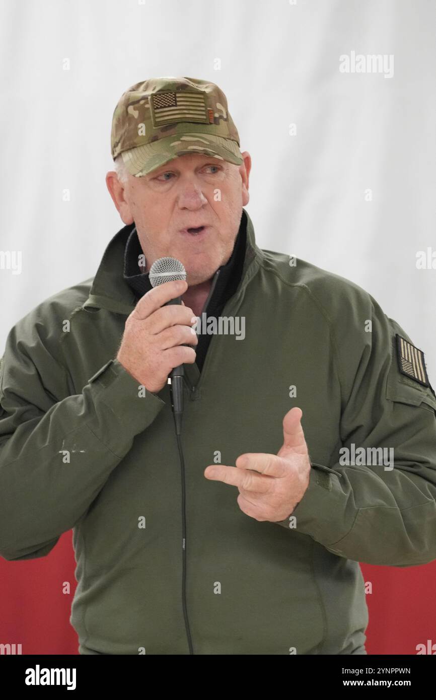 Newly appointed "border czar" TOM HOMAN speaks to assembled law ...