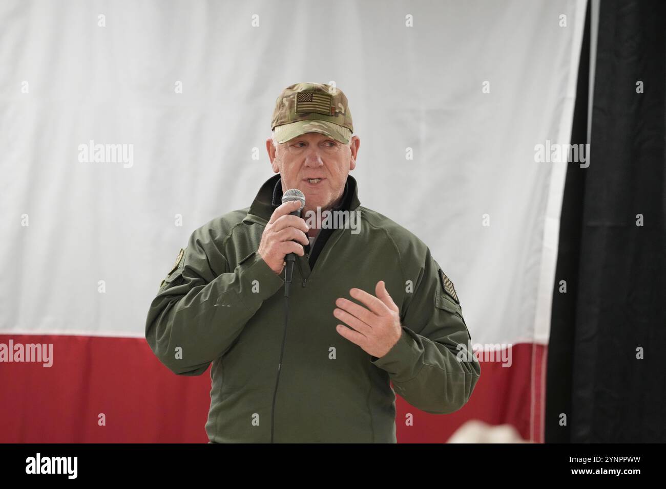 Newly appointed "border czar" TOM HOMAN speaks to assembled law ...