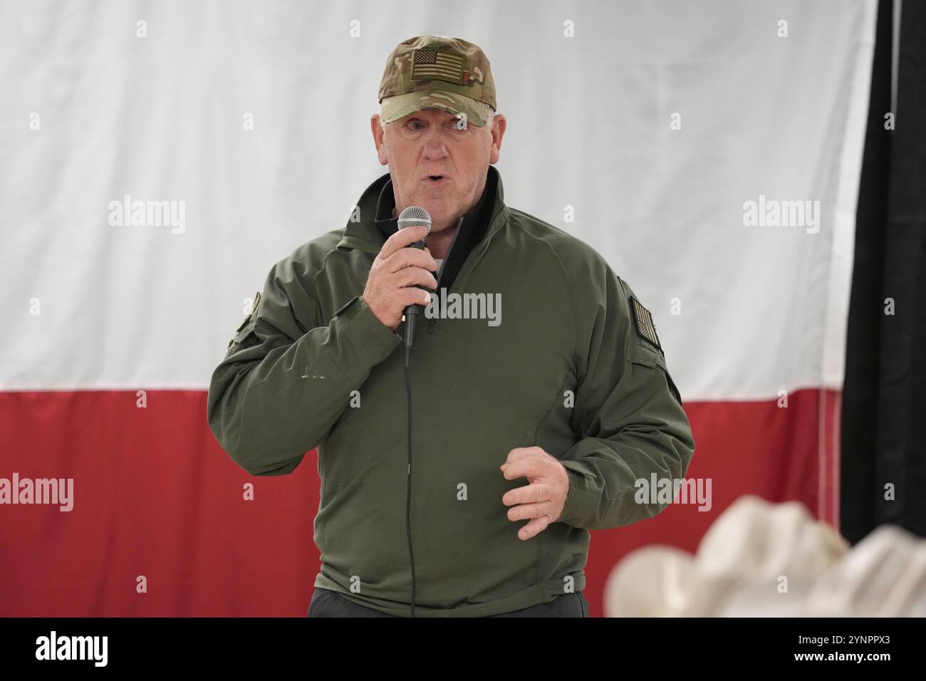 Newly appointed "border czar" TOM HOMAN speaks to assembled law ...