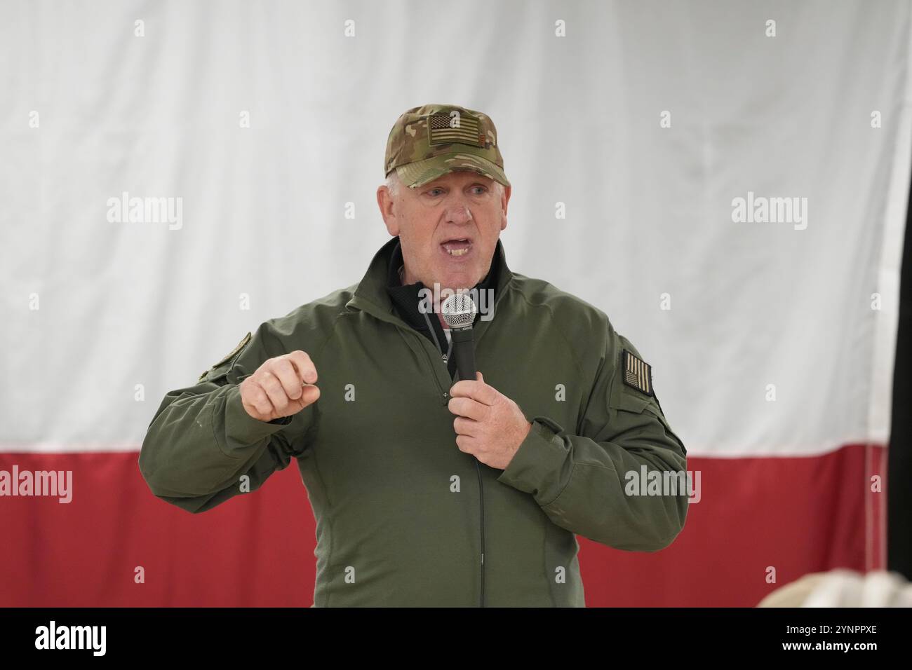 Newly appointed "border czar" TOM HOMAN speaks to assembled law ...