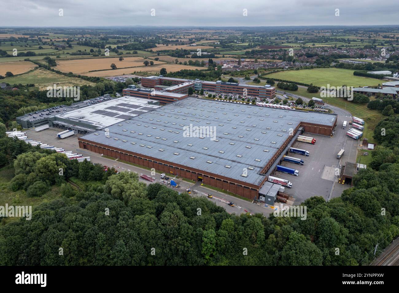 Aerial view of the ALDI UK National Head Office & Distribution Centre ...