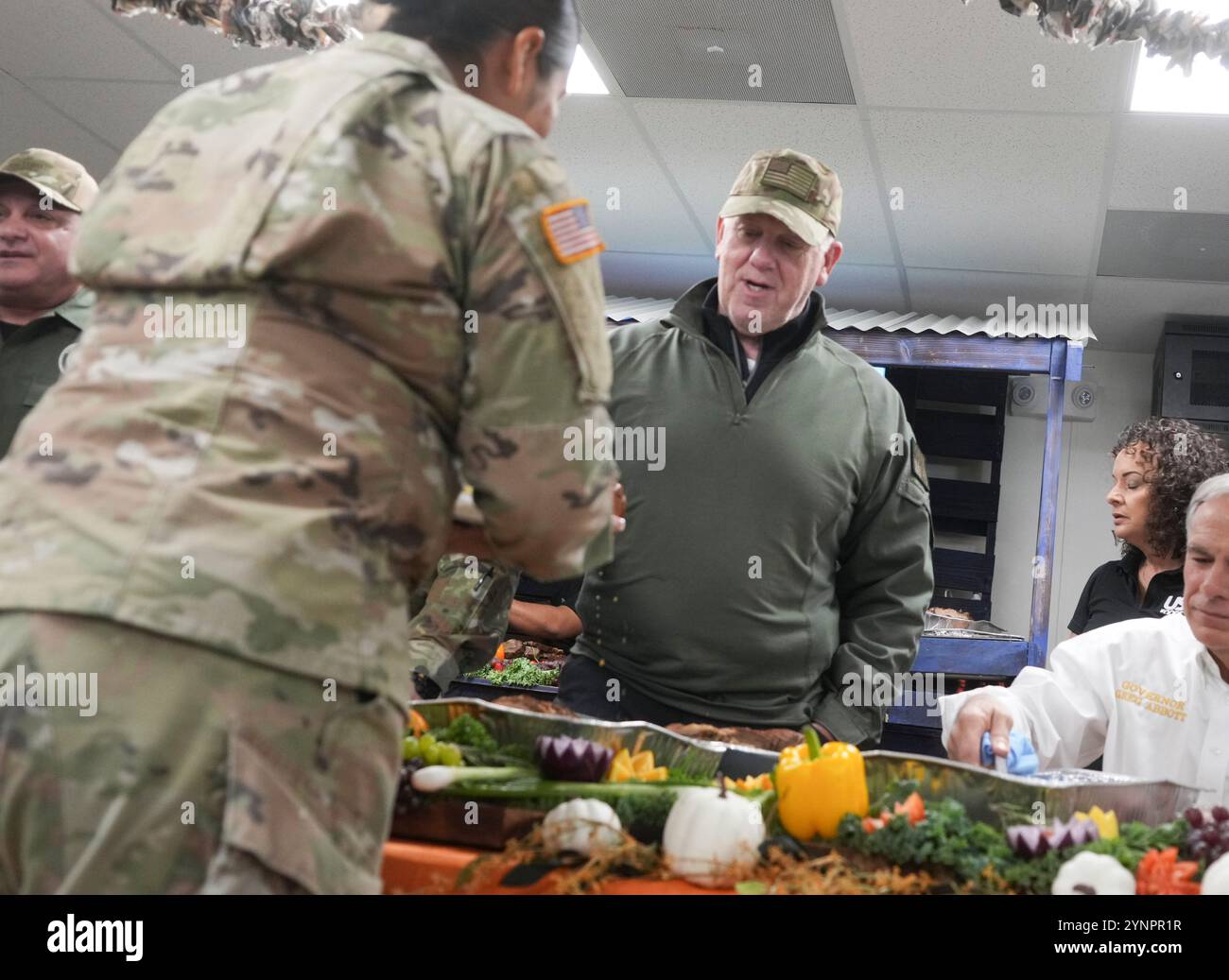 Newly appointed "border czar" TOM HOMAN helps Texas Gov. GREG ABBOTT at ...
