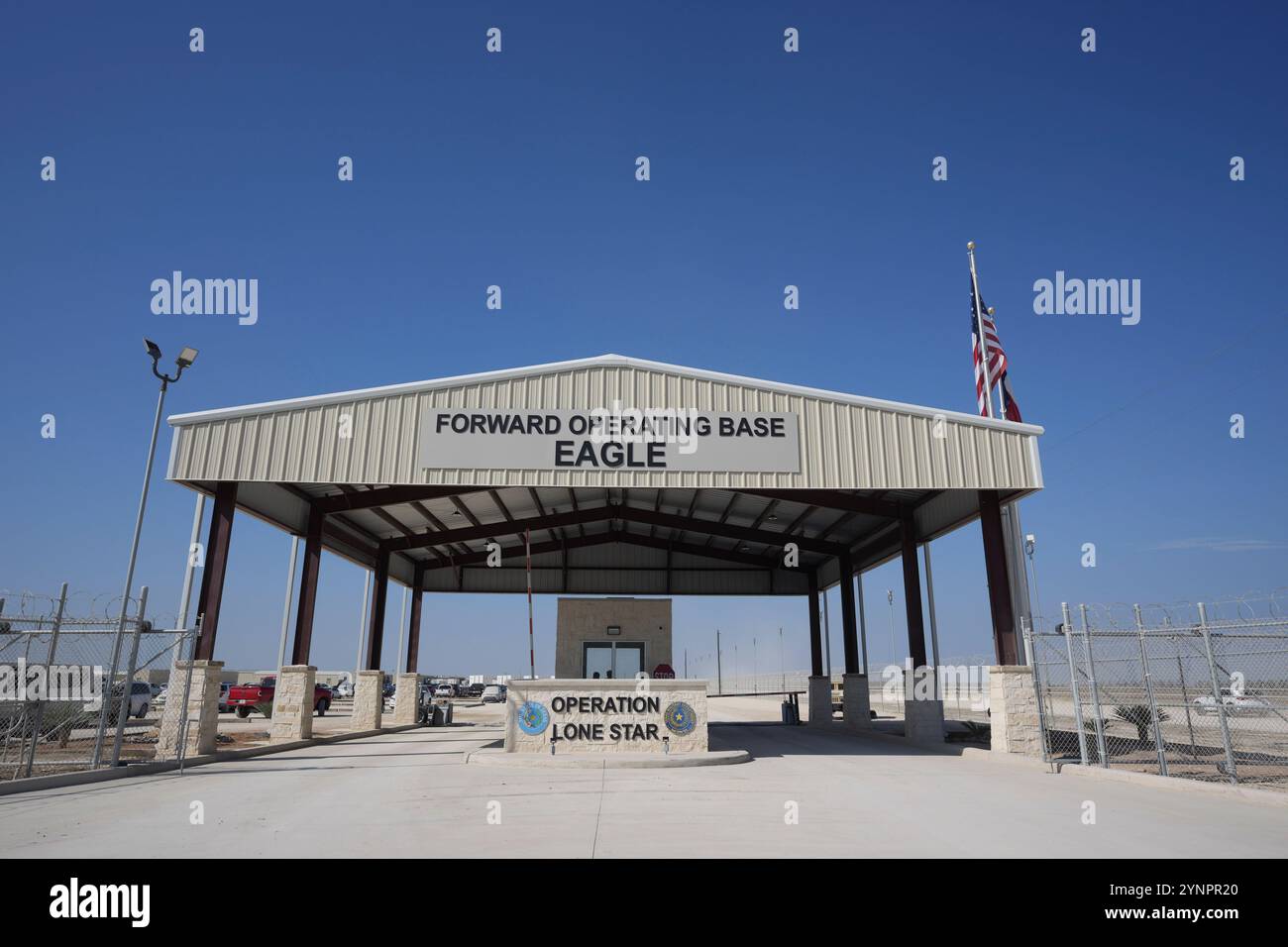 Eagle Pass Texas USA, November 26 2024: The entrance to Texas' Forward ...