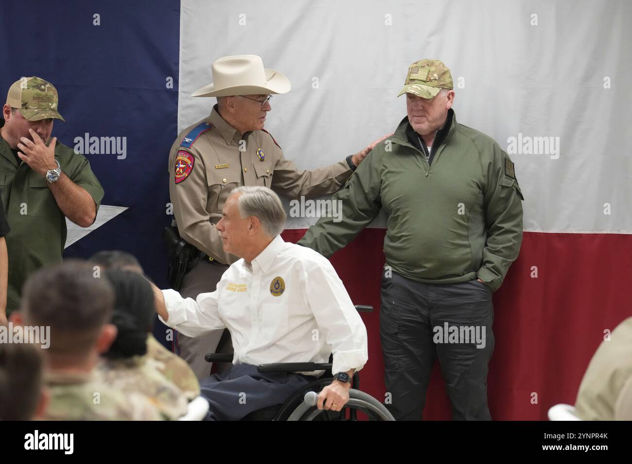 Donald Trump's newly appointed "border czar" TOM HOMAN, r, shakes hands ...