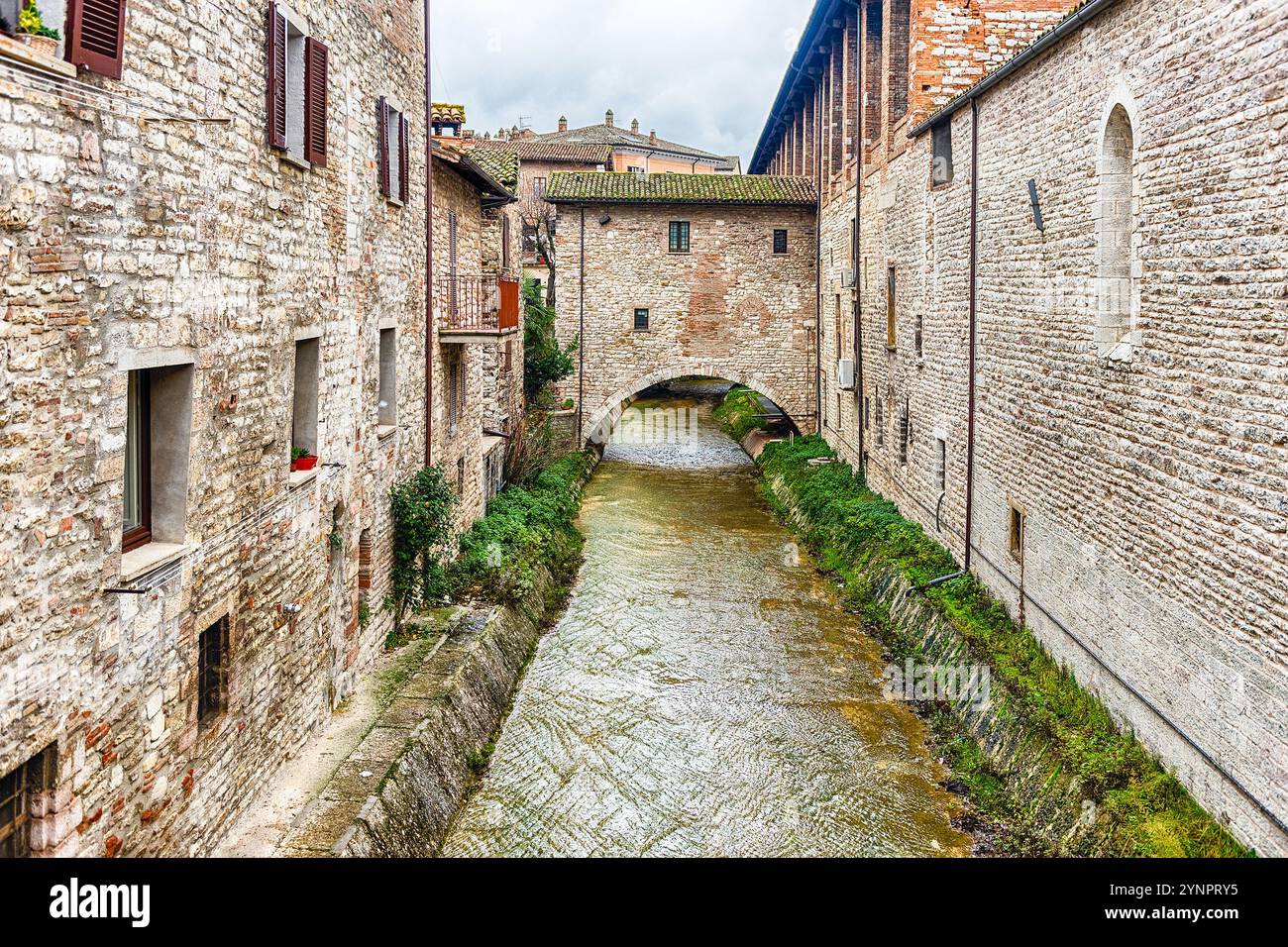 Walking in the picturesque and ancient streets of Gubbio, one of the ...