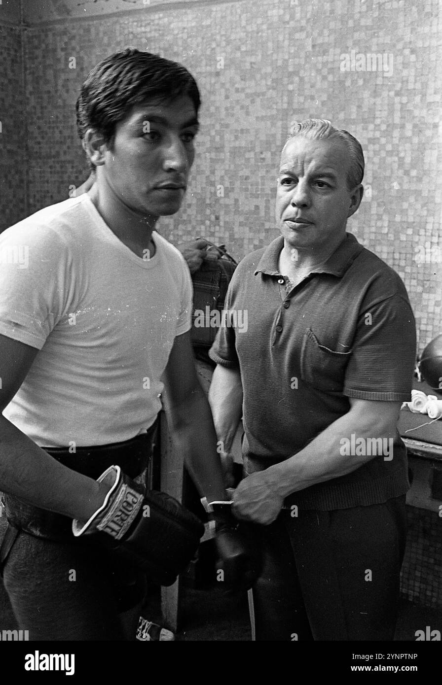 Argentine professional boxer Carlos Cañete during a training at the ...