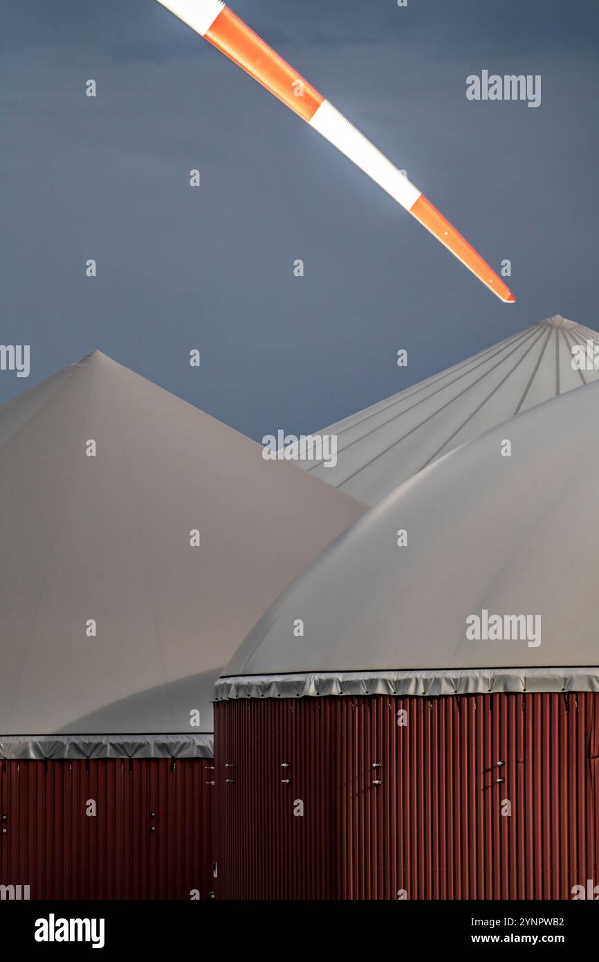Gas storage of a biogas plant, wing of a wind energy plant, the gas is ...
