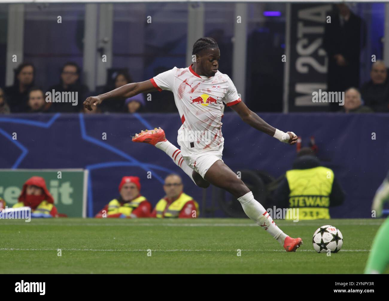 Castello Lukeba of RB Leipzig during the Uefa Champions league 2024/25 ...