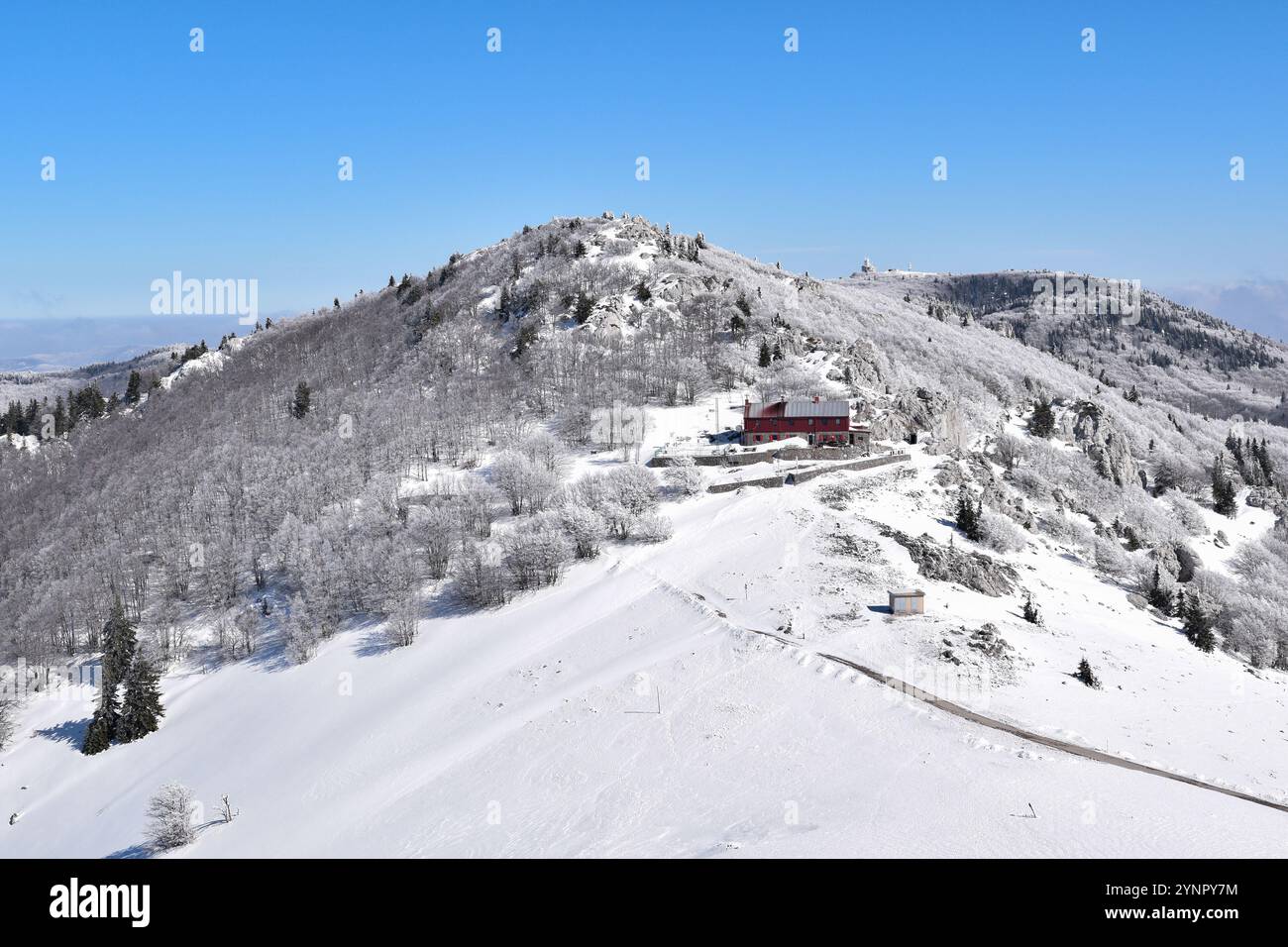Beautiful winter mountain landscape at northern Velebit. View from ...