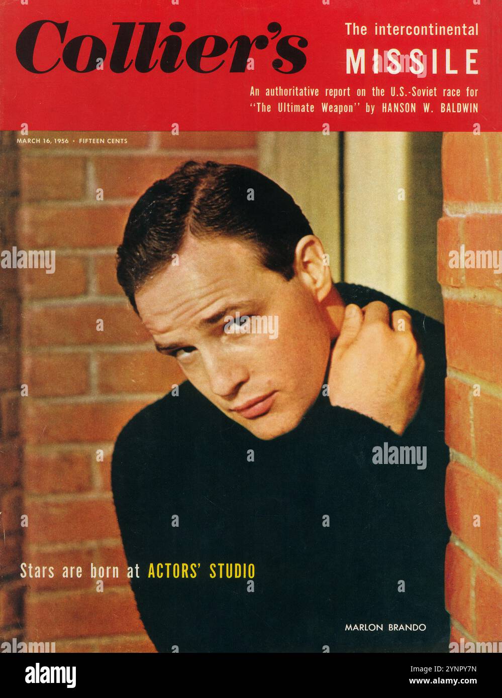 Collier's magazine cover, March 16, 1956 issue, with Marlon Brando ...