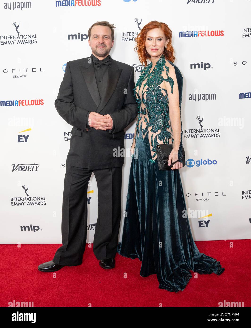 Pierre Laugier and Audrey Fleurot attend International Emmy Awards at ...
