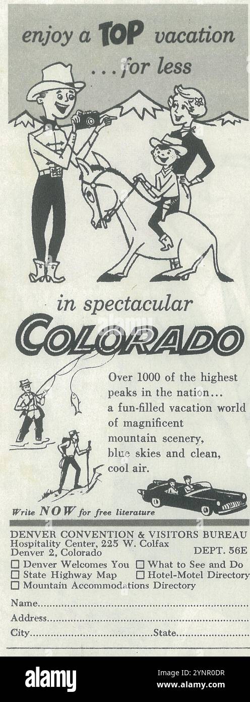 Vintage colorado poster hi-res stock photography and images - Alamy