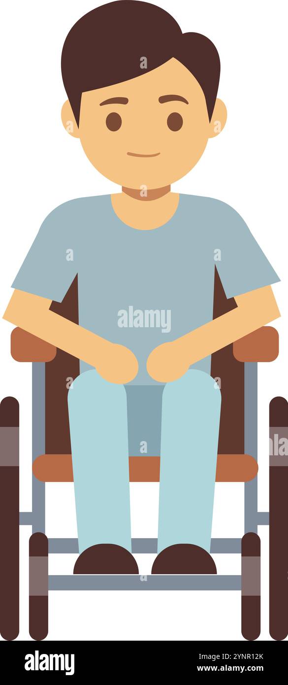 Young disabled male office Stock Vector Images - Alamy
