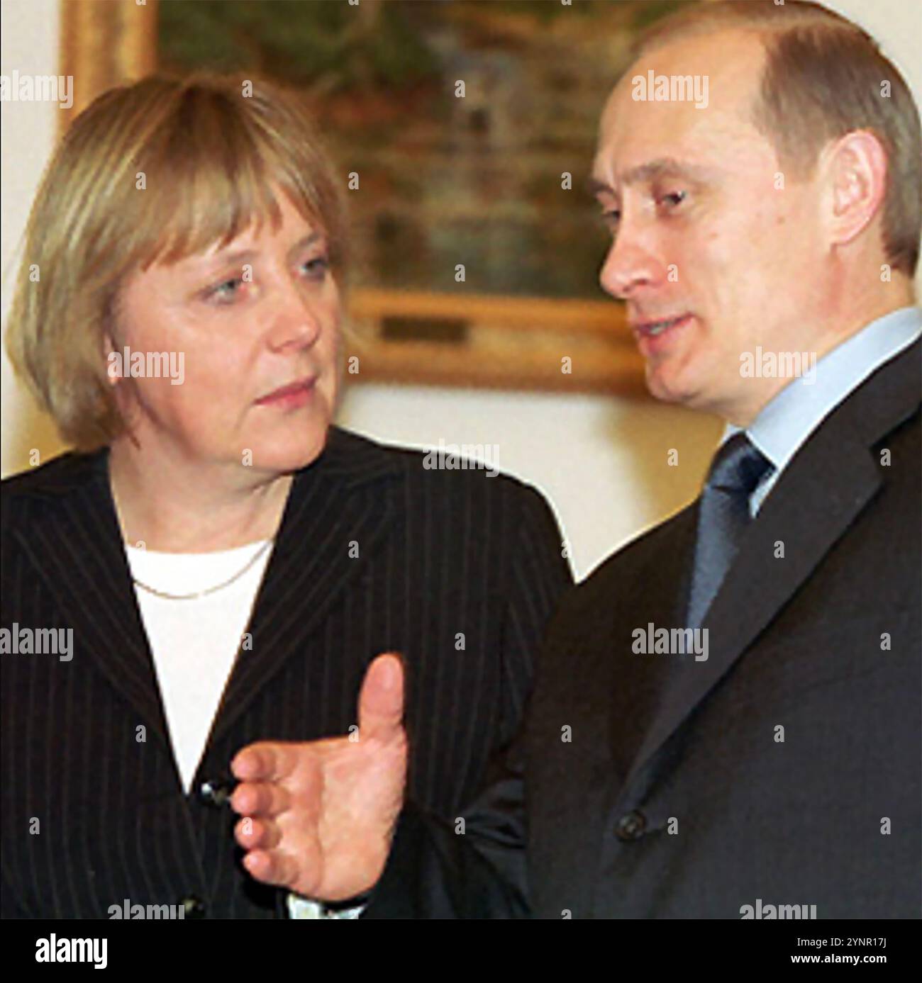 ANGELA MERKEL, German Chancellor,with Vladimir Putin in 2002 Stock ...