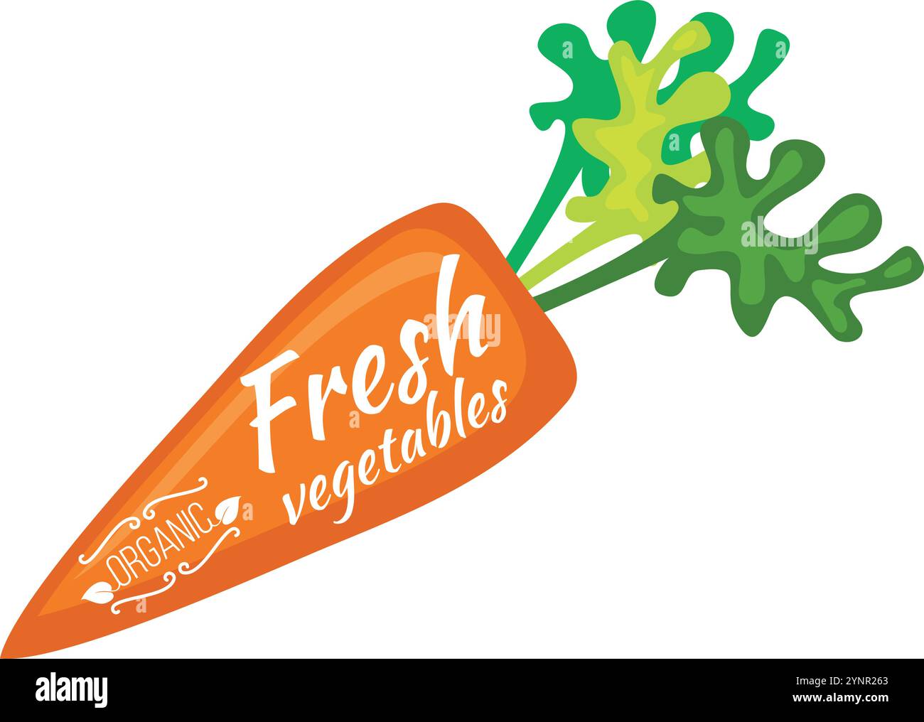 Natural carrot logo. Organic vegetable color label Stock Vector Image ...