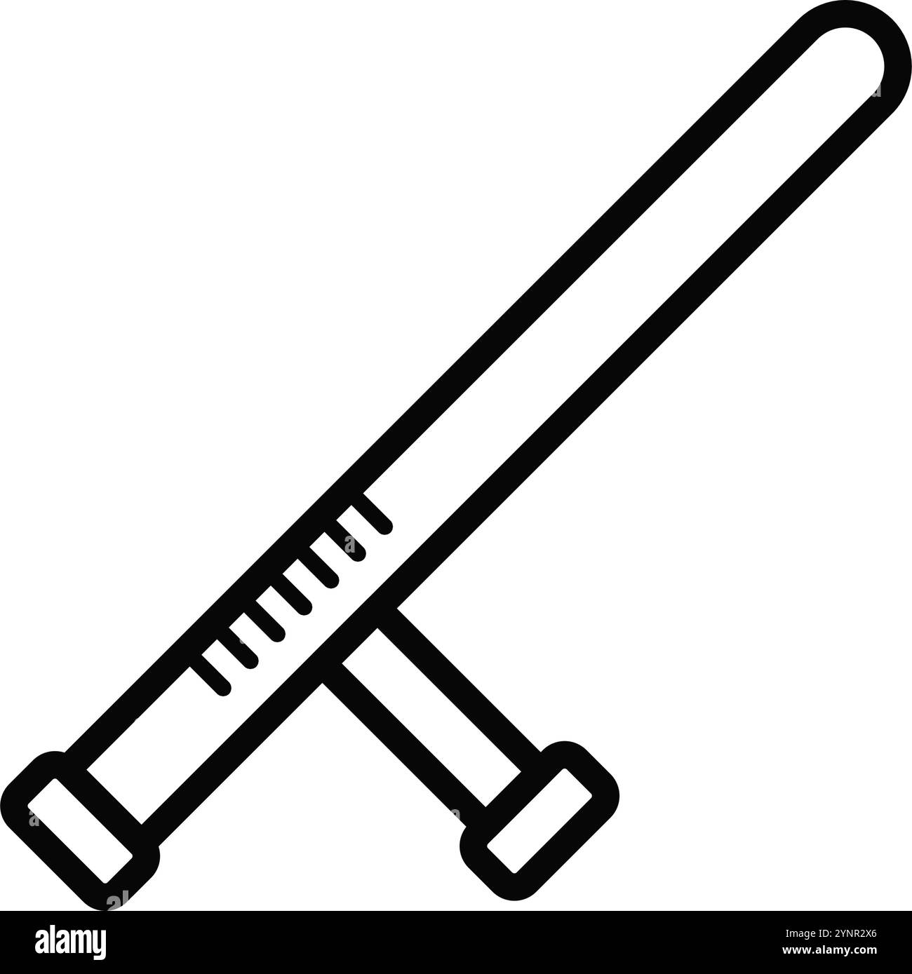 nightstick, police baton, baton - vector icon Stock Vector Image & Art ...