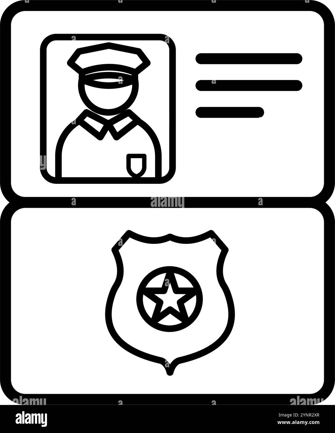 police ID card - vector icon Stock Vector Image & Art - Alamy