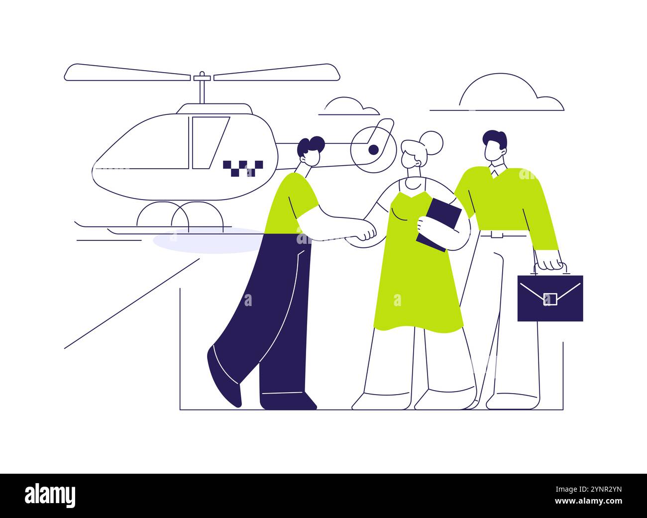 Air taxi abstract concept vector illustration Stock Vector Image & Art ...