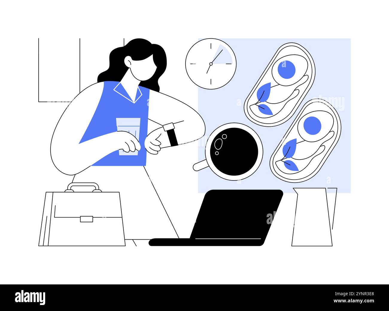 Being late isolated cartoon vector illustrations Stock Vector Image ...