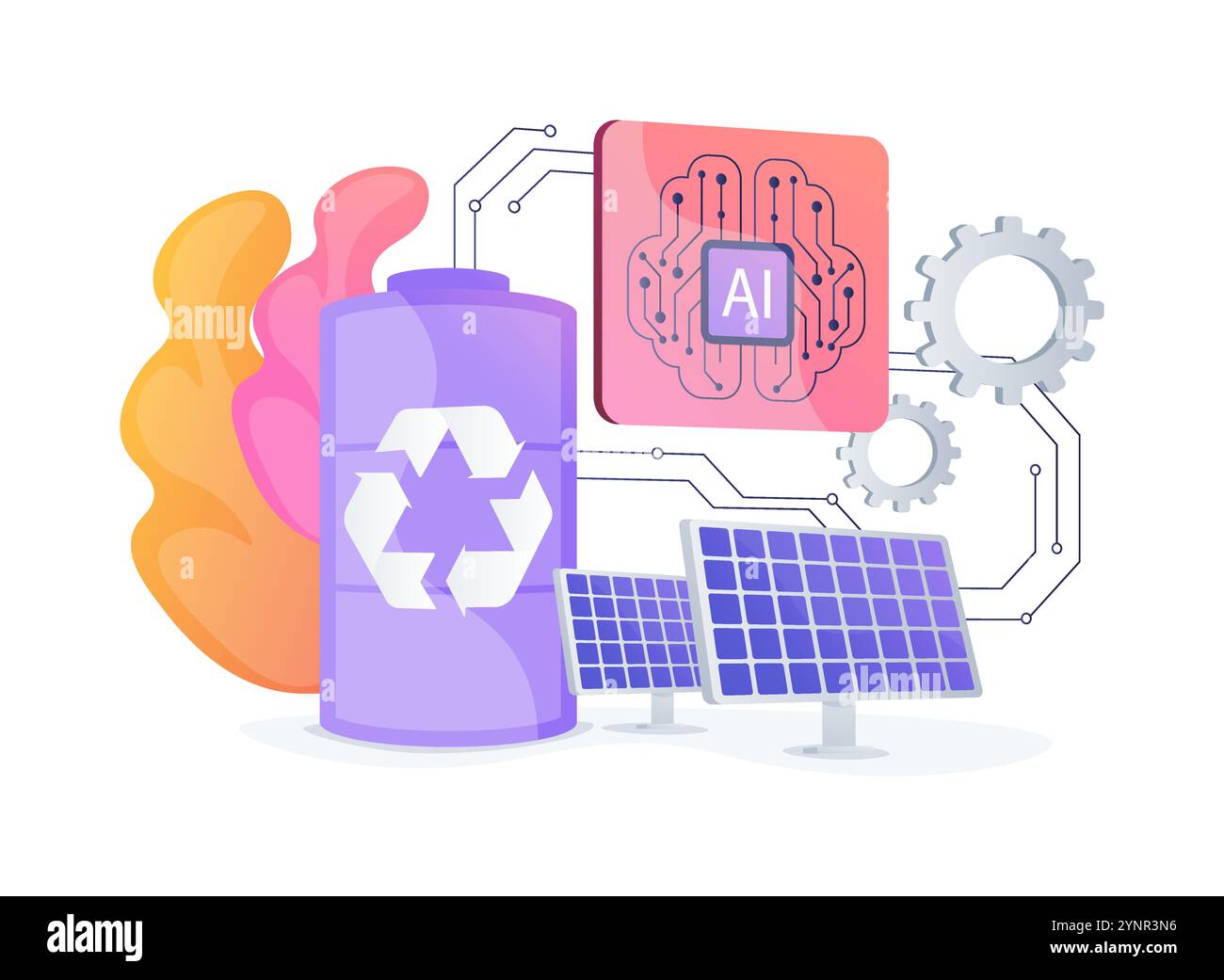 AI-Enhanced Energy Efficiency Consulting abstract concept vector ...