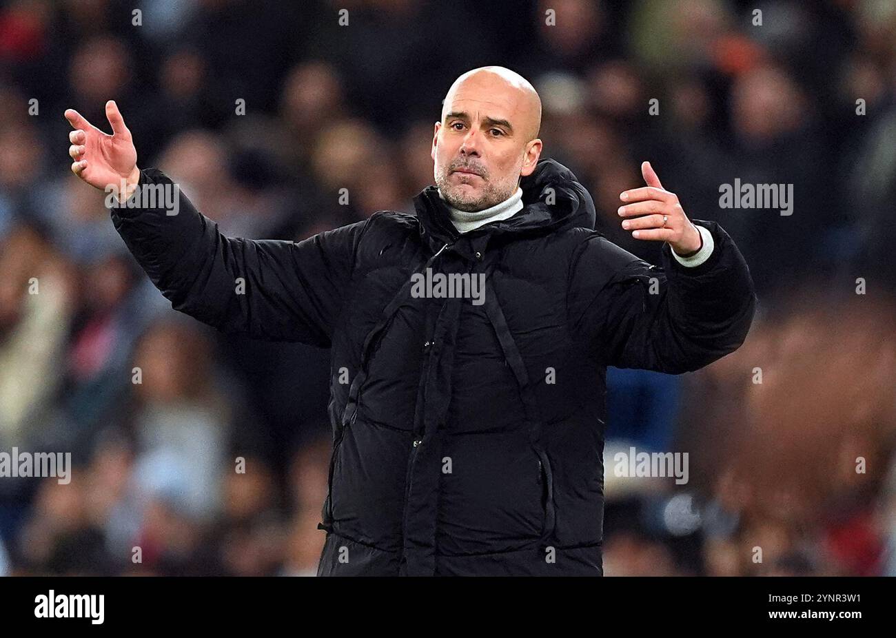 Manchester City manager Pep Guardiola during the UEFA Champions League ...