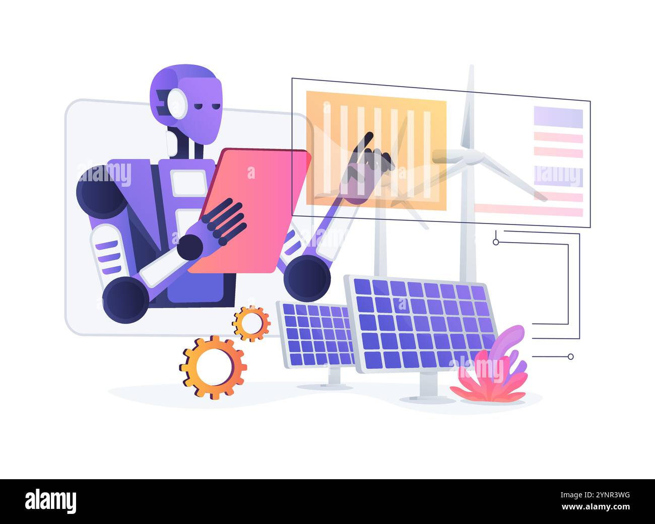 Ai Based Renewable Energy Forecasting Abstract Concept Vector