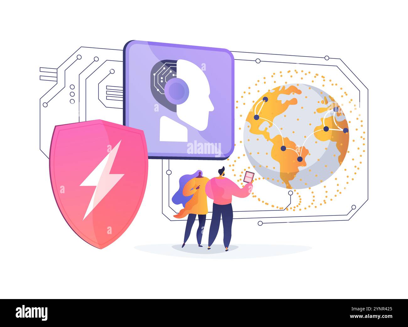 AI-Powered Grid Security abstract concept vector illustration Stock Vector Image & Art - Alamy
