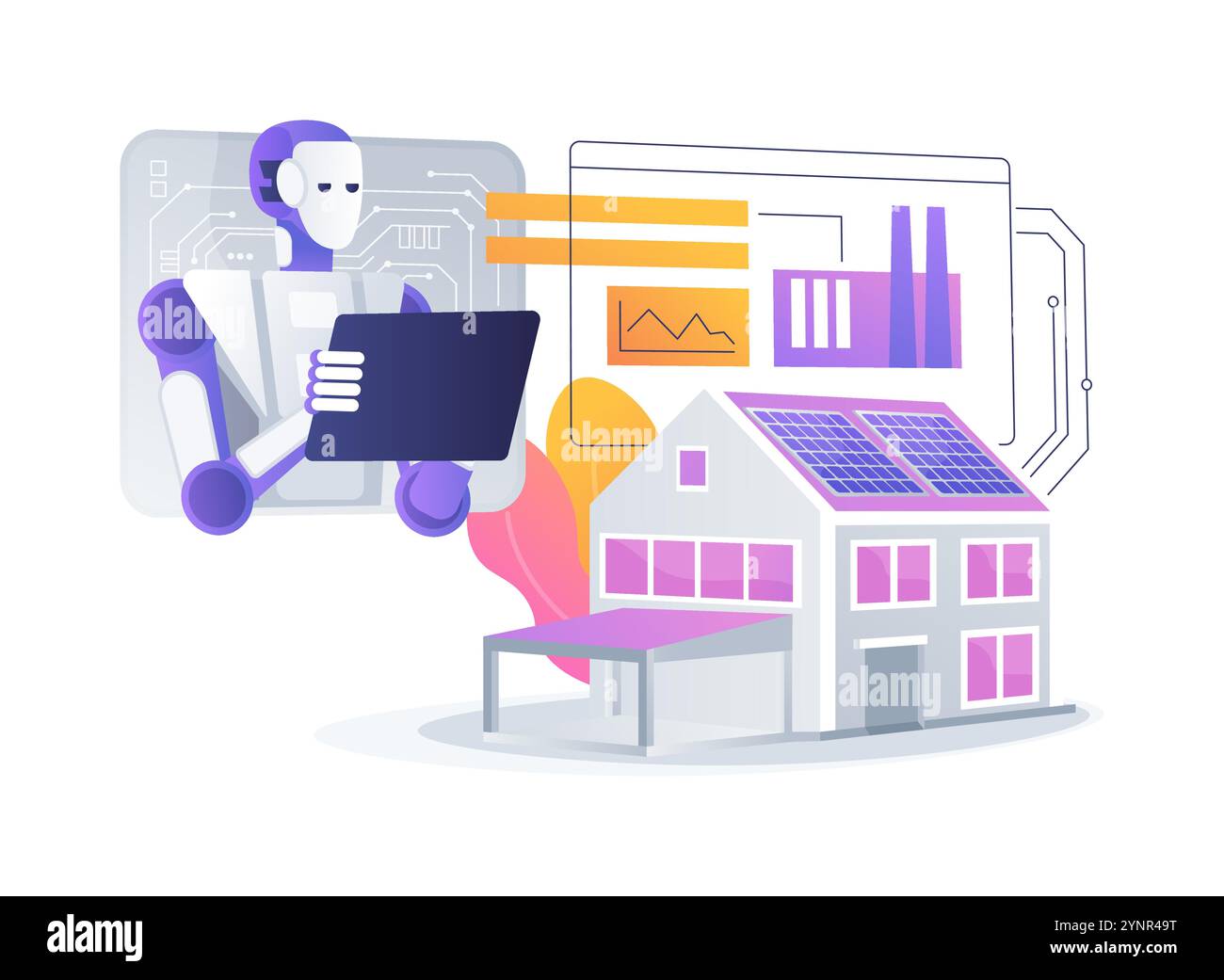 AI-Supported Demand Response abstract concept vector illustration Stock ...