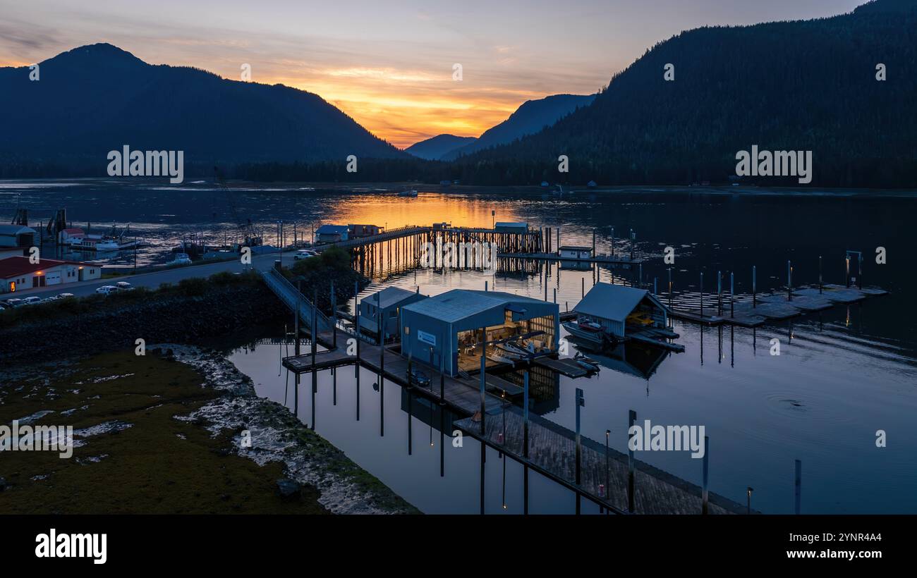 Evening Seaplane Hangar Petersburg Alaska Stock Photo - Alamy
