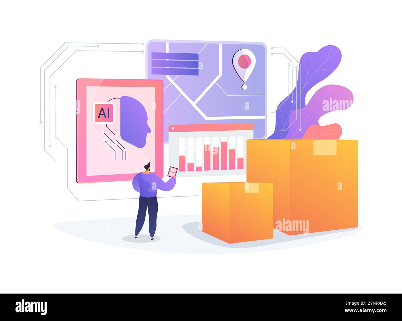 AI-Powered Route Optimization abstract concept vector illustration Stock Vector Image & Art - Alamy
