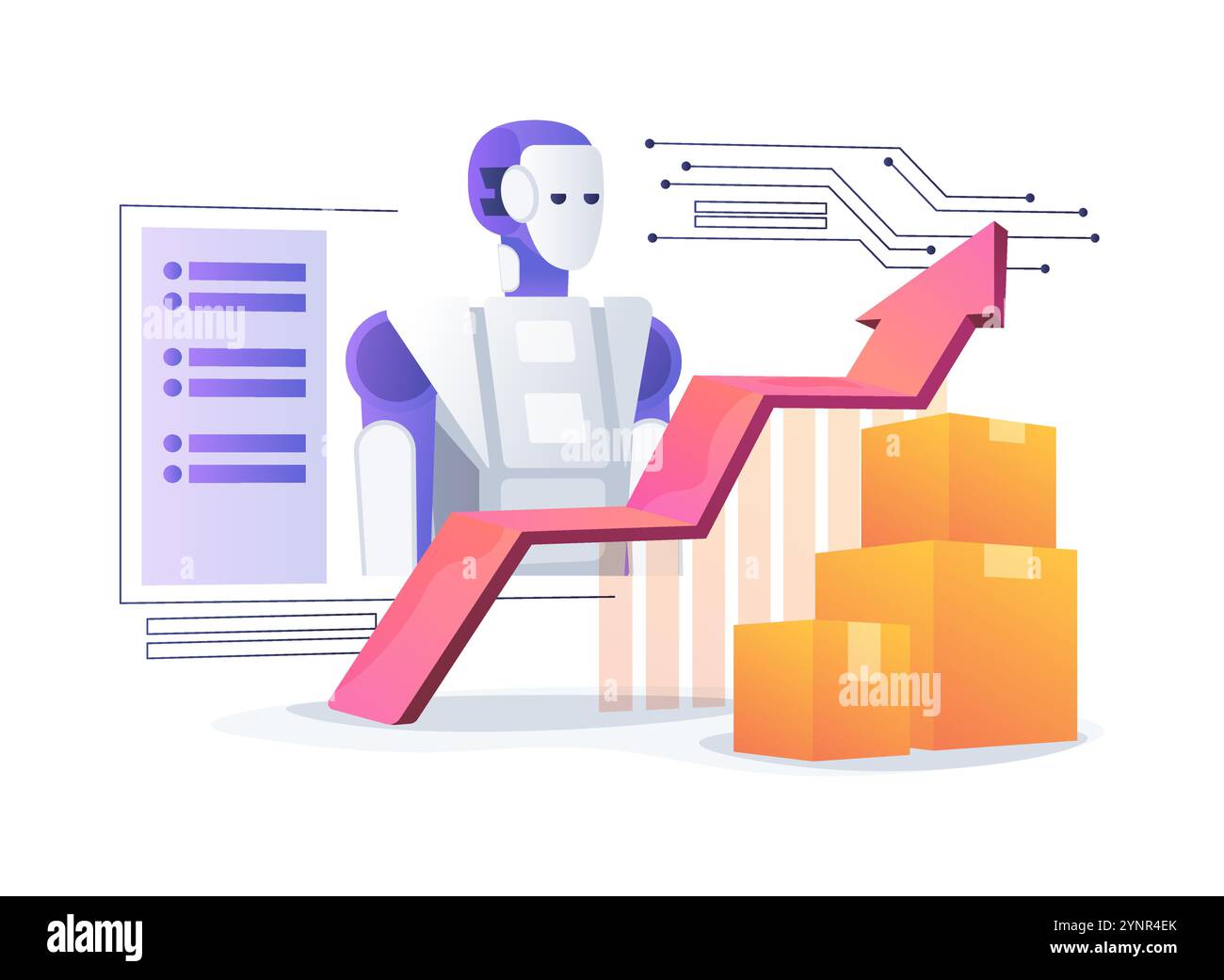 Ai Predictive Demand Analysis Abstract Concept Vector Illustration