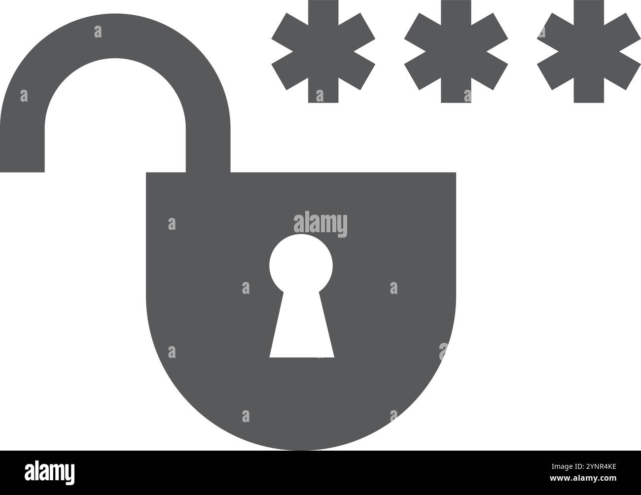 Password protection black icon. Cyber privacy symbol Stock Vector Image ...