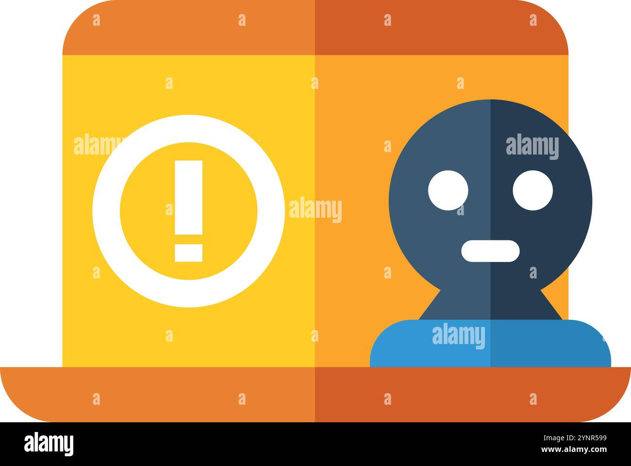 Hacker danger color icon. Cyber crime security isolated on white ...