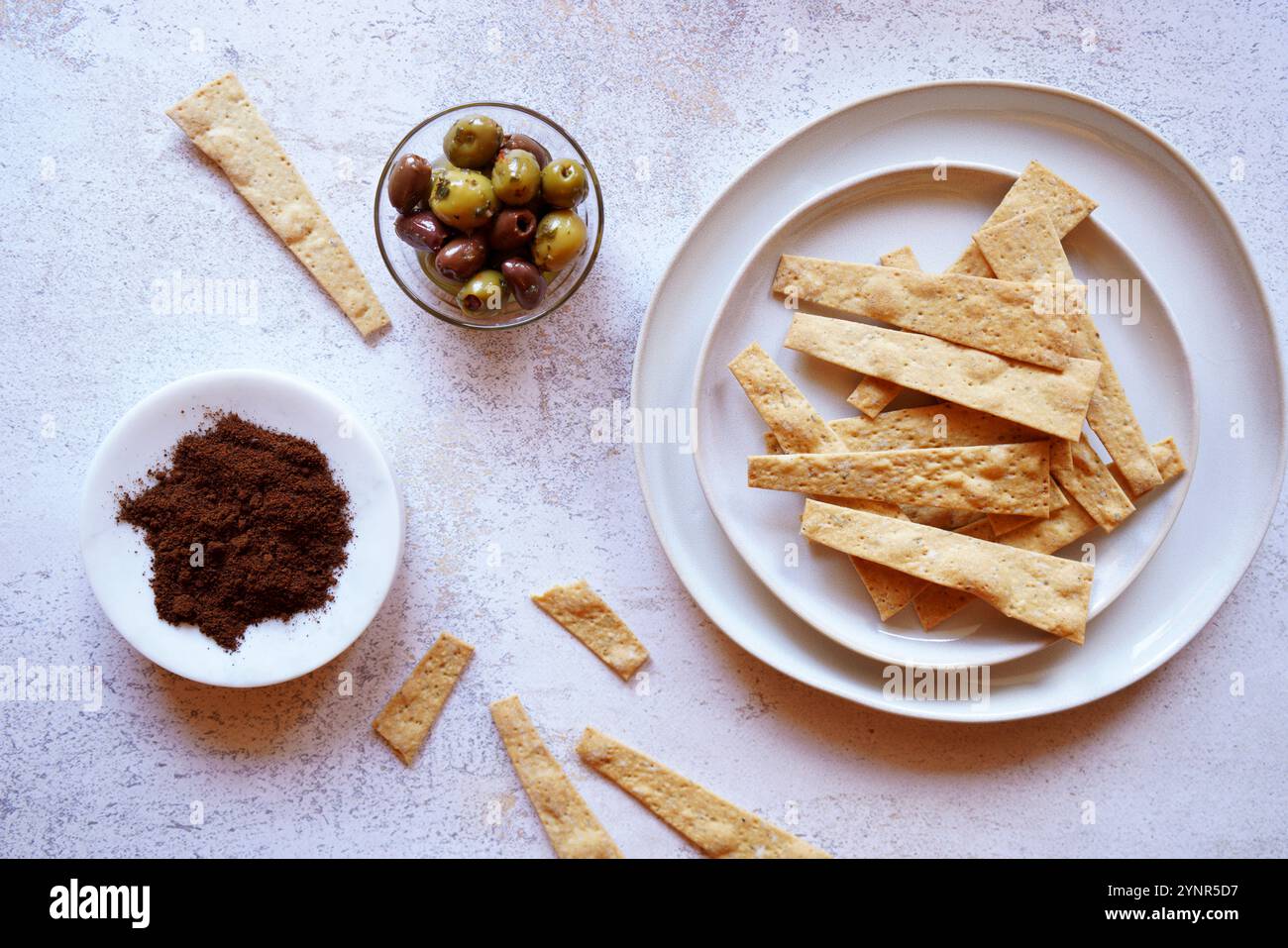 Australian wattle seed savory crackers Stock Photo - Alamy