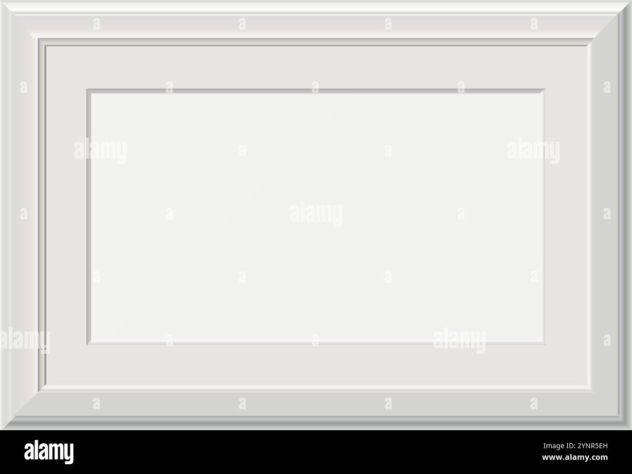 Photo frame realistic mockup. Rectangle wall decor isolated on white ...