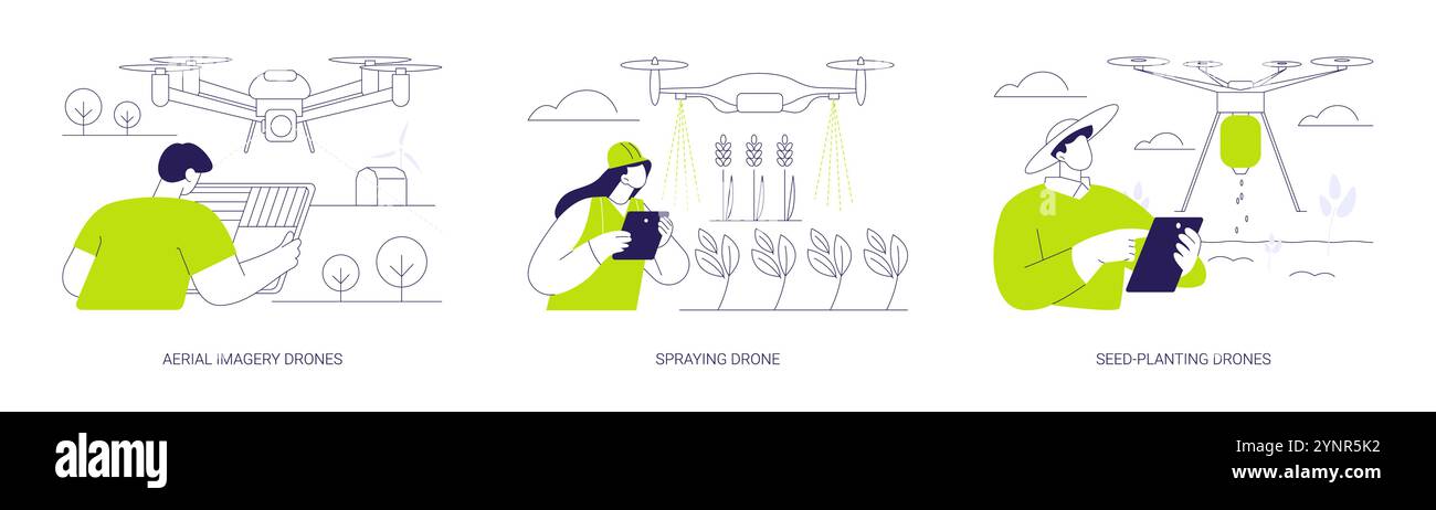 Aerial agricultural field Cut Out Stock Images & Pictures - Alamy