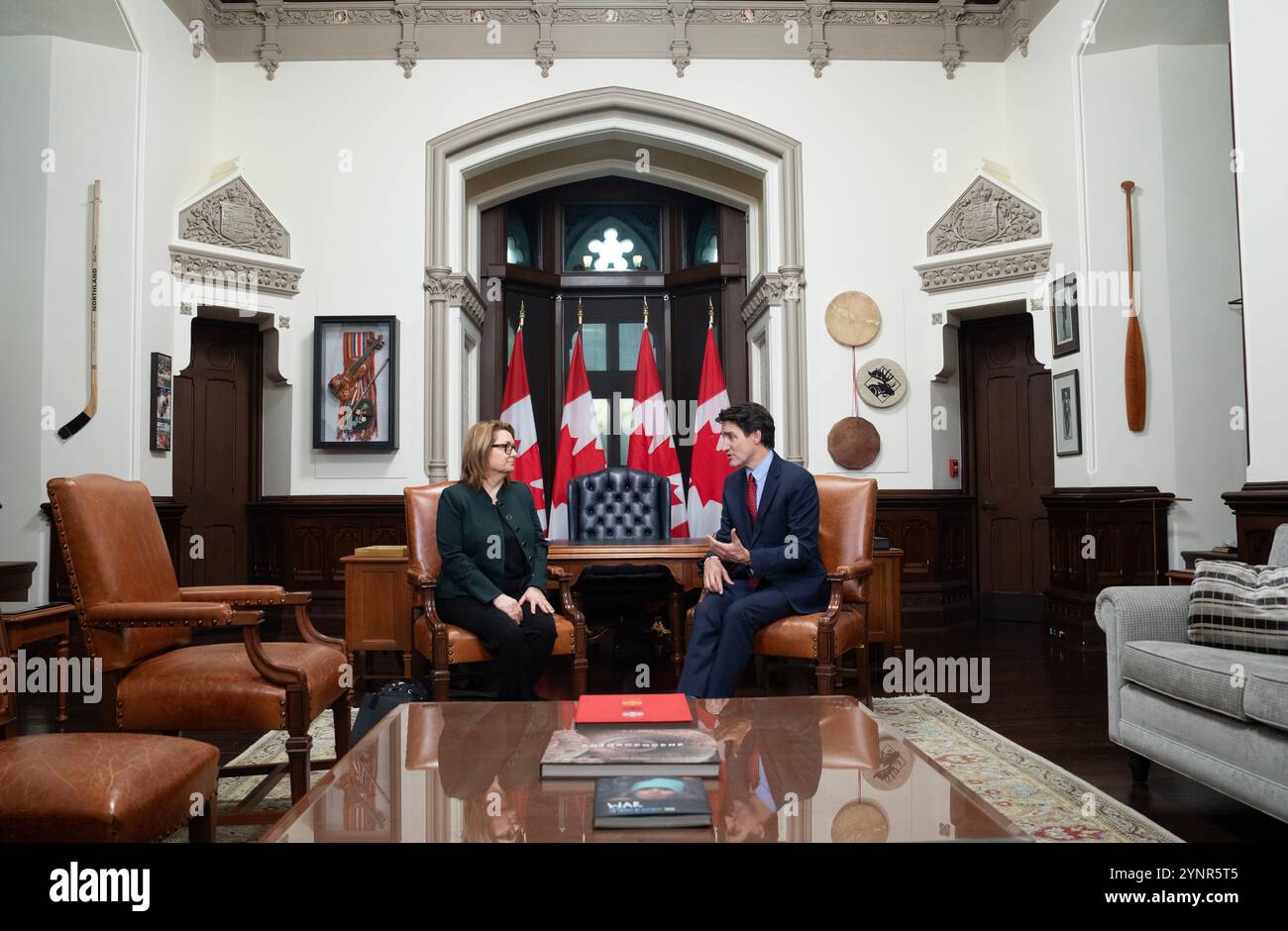 Ottawa, Canada. 26th Nov, 2024. Prime Minister Justin Trudeau meets ...