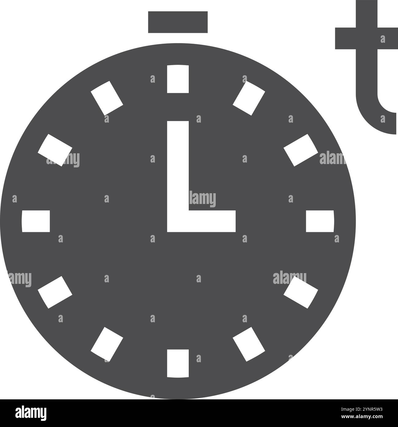 Time measure black icon. Clock hour symbol isolated on white background ...