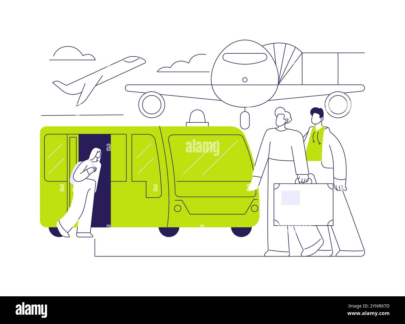 Airside transfer abstract concept vector illustration Stock Vector ...