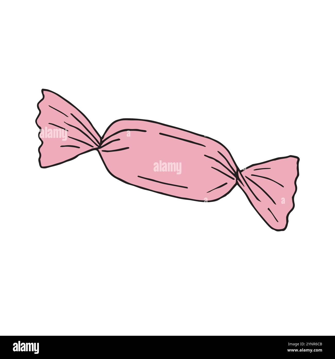 Vector hand drawn doodle sketch colored candy isolated on white ...