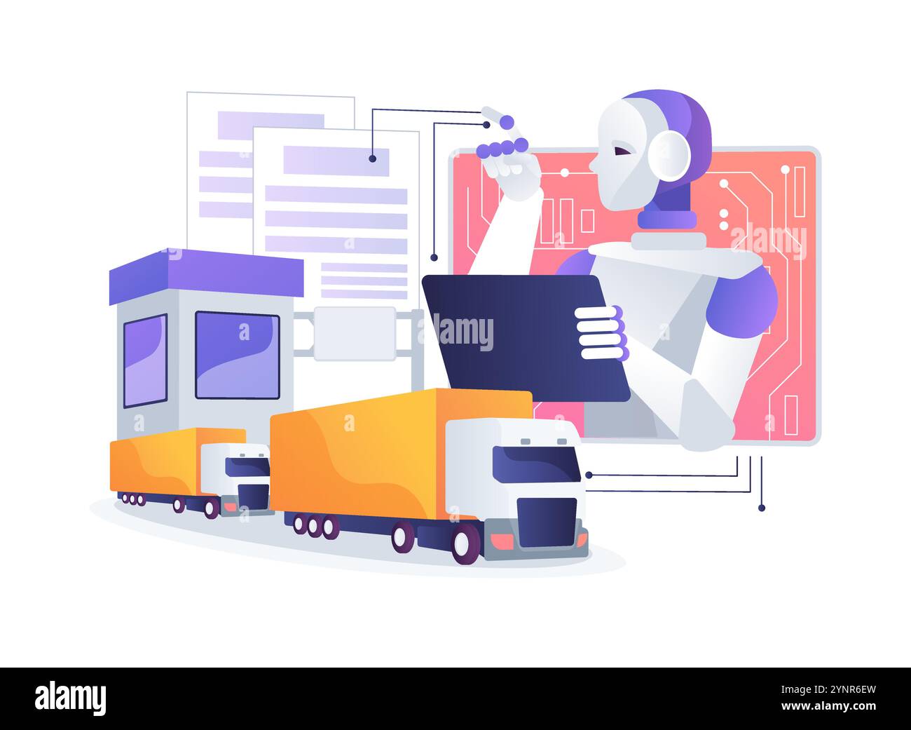 Ai Streamlined Customs And Trade Abstract Concept Vector Illustration Stock Vector Image And Art