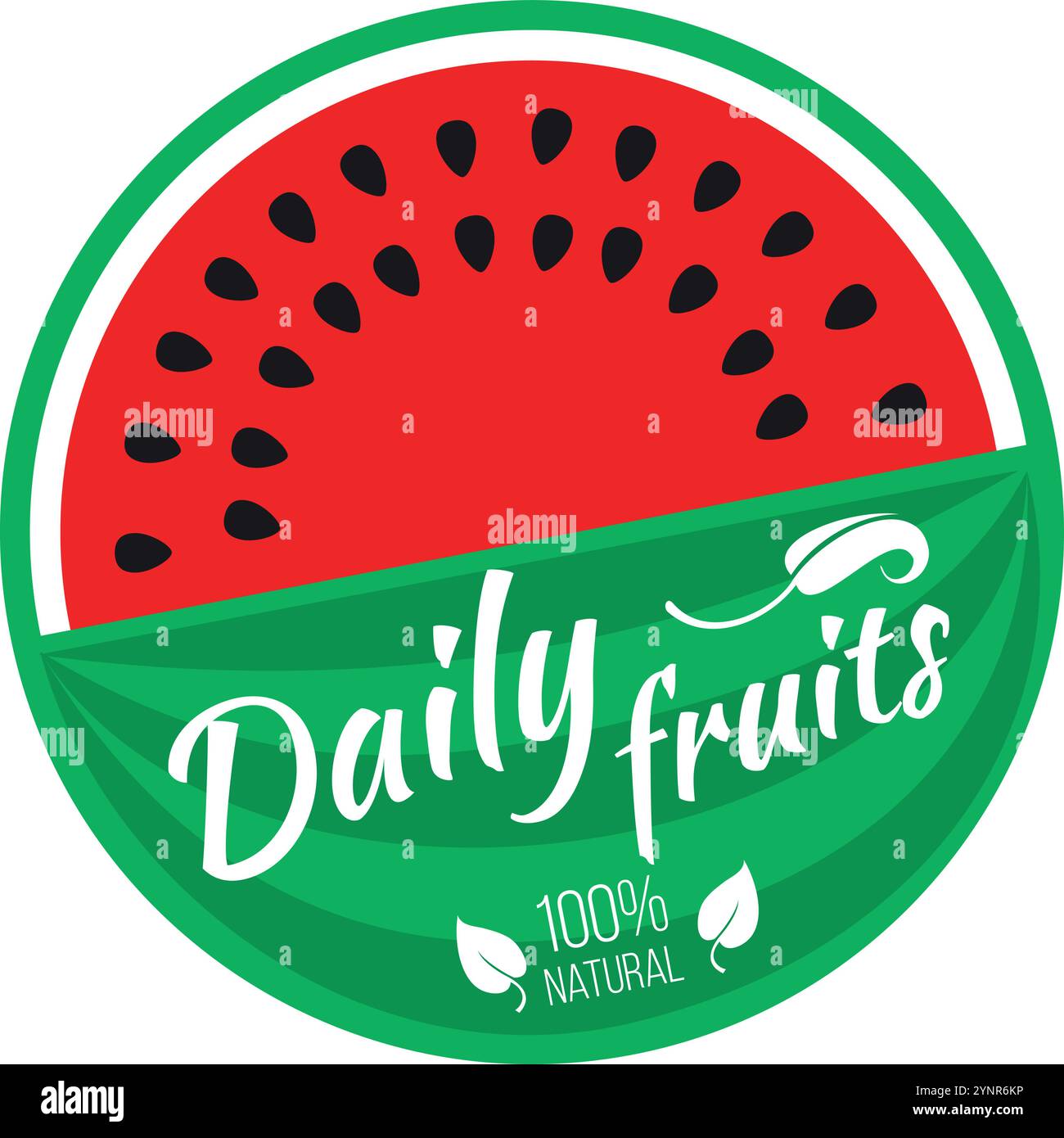 Summer fruit label. Watermelon label. Juicy fresh food isolated on ...