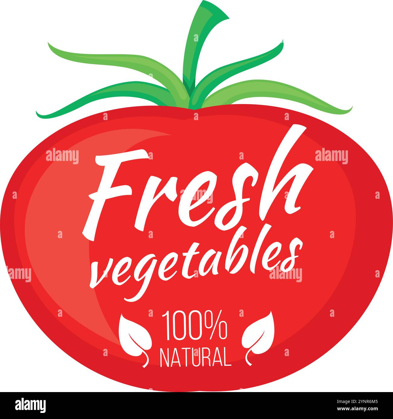 Tomato shape fresh natural food retail logo isolated on white ...