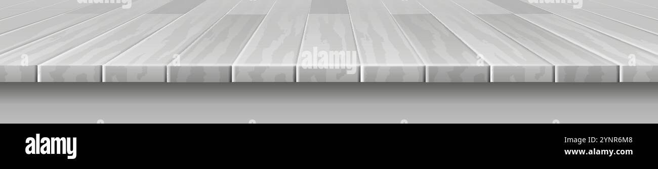Wooden floor surface side view with realistic planks. Vector ...