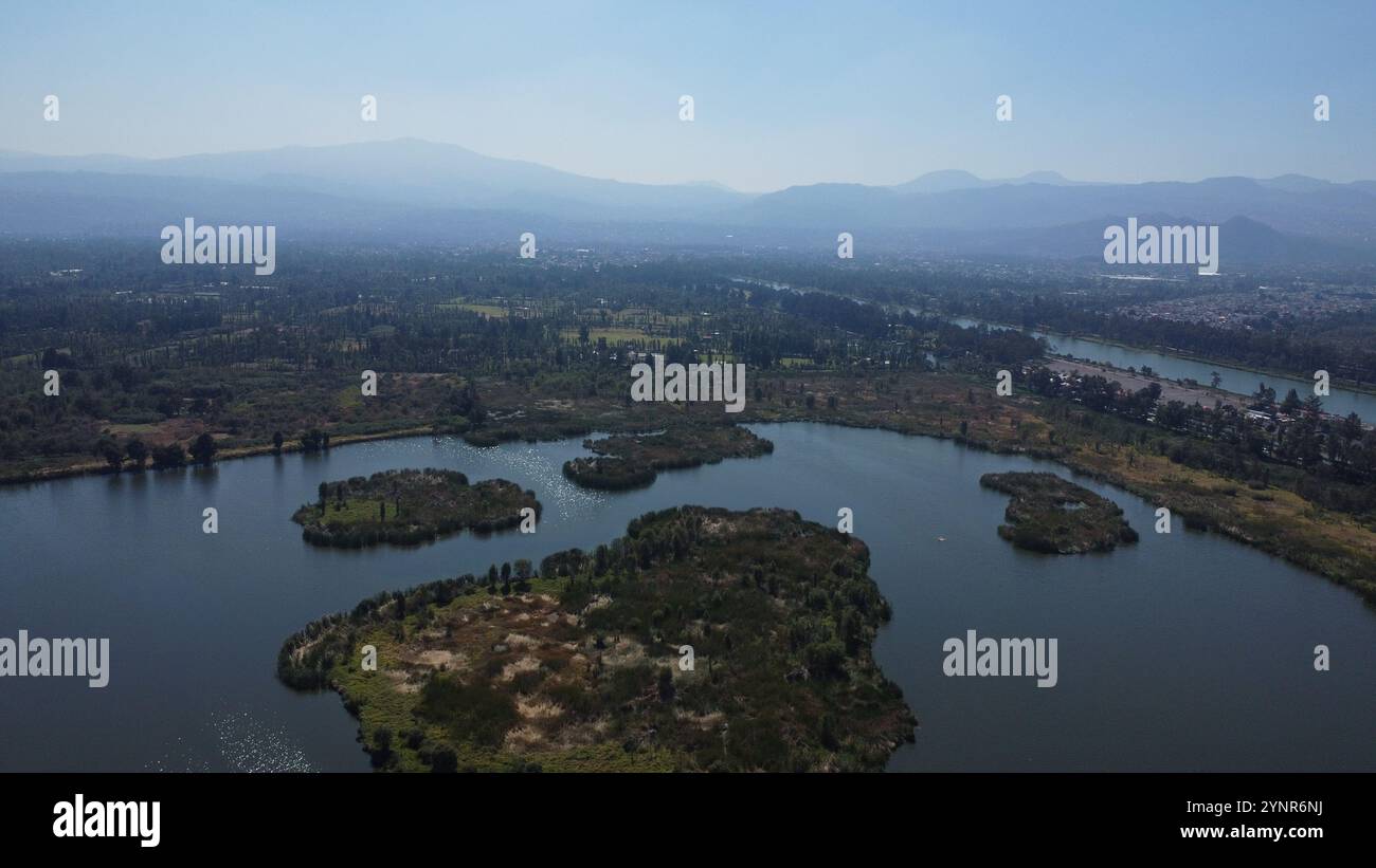 Aerial view of Xochimilco Ecological Park, a Natural Protected Area of ...