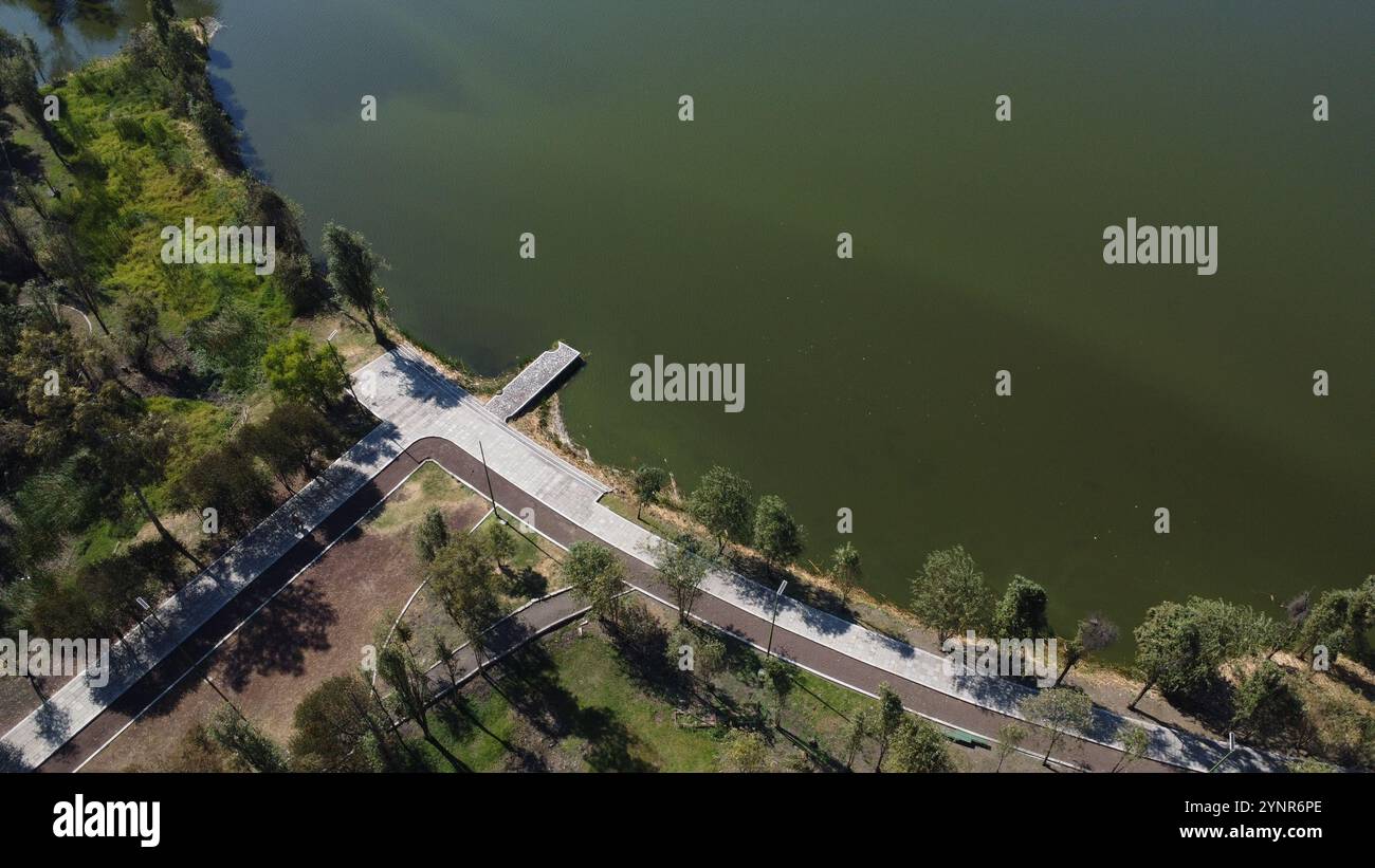 Aerial view of Xochimilco Ecological Park, a Natural Protected Area of ...
